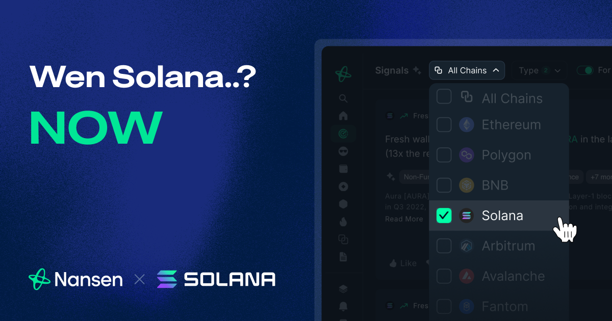 Solana is Now Live in Nansen! | Nansen